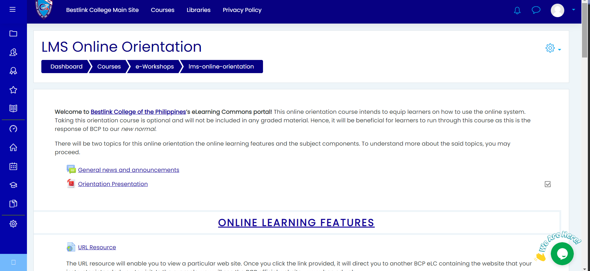 Accessing an Account – eLearningCommons